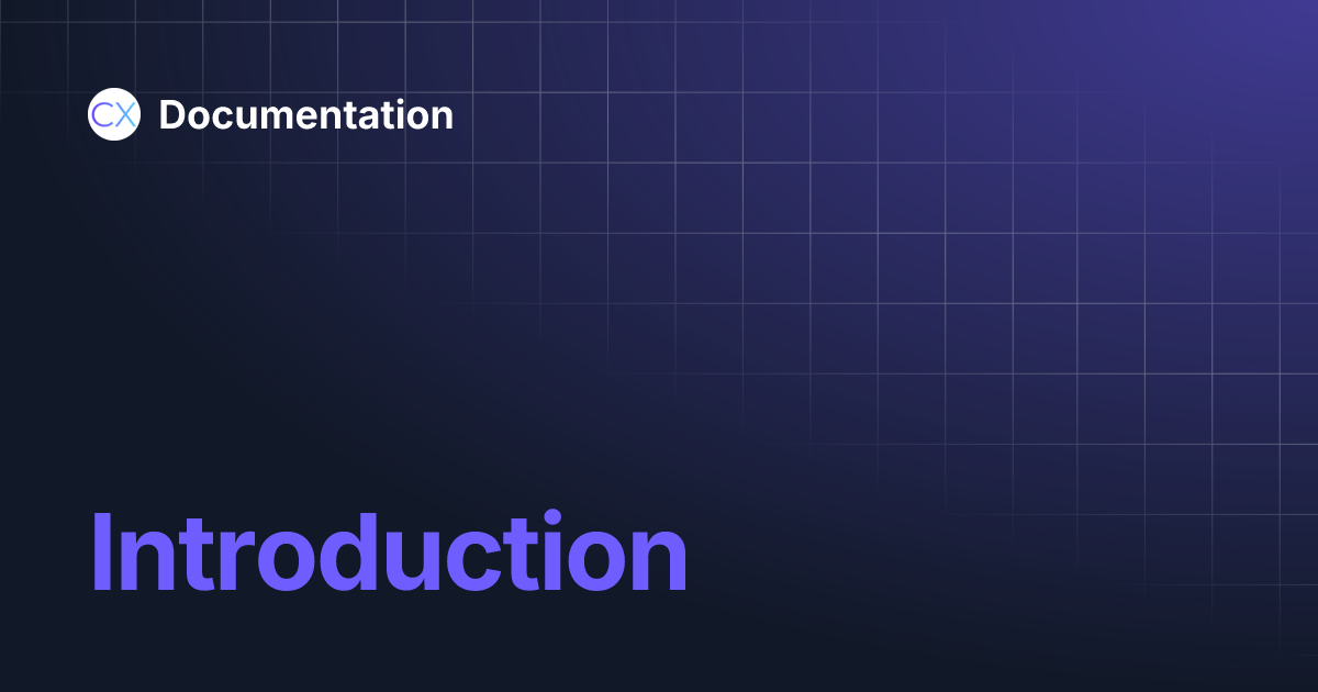 Introduction | Documentation Introduction | Documentation